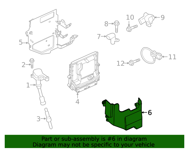 2021-2023 Ford Engine Control Module (ECM) Cover LX6Z-00810-E | QuirkParts