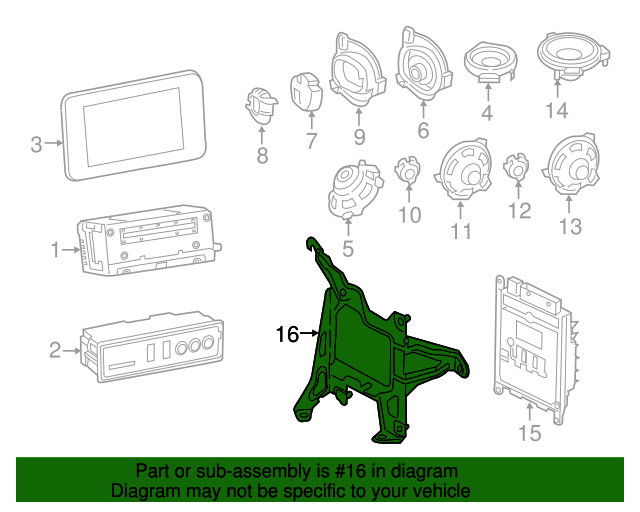 2019-2023 Mercedes-Benz Amplifier Bracket 205-545-95-00 | MB OEM Parts