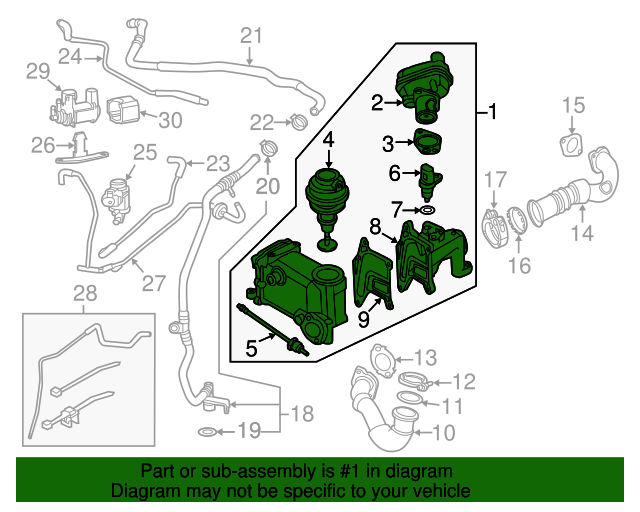 2013-2015 Audi Egr Cooler 059-131-515-FP | Audi USA Parts
