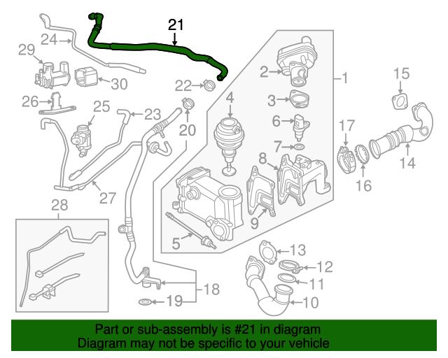 Genuine Audi 059-131-055-M | Vacuum Hose | FREE Shipping on Most Orders ...