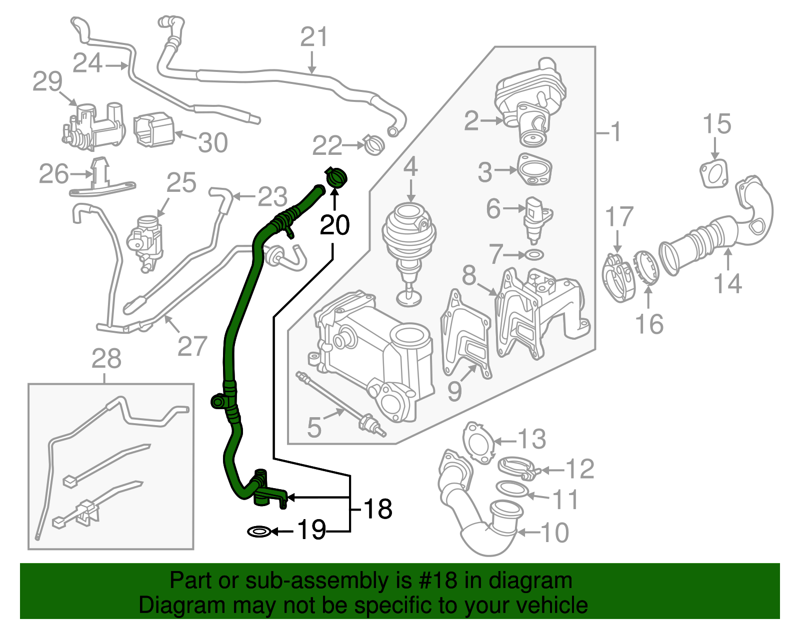 2013-2016 Audi Hose Assembly 059-131-056-AA | OEM Parts Online