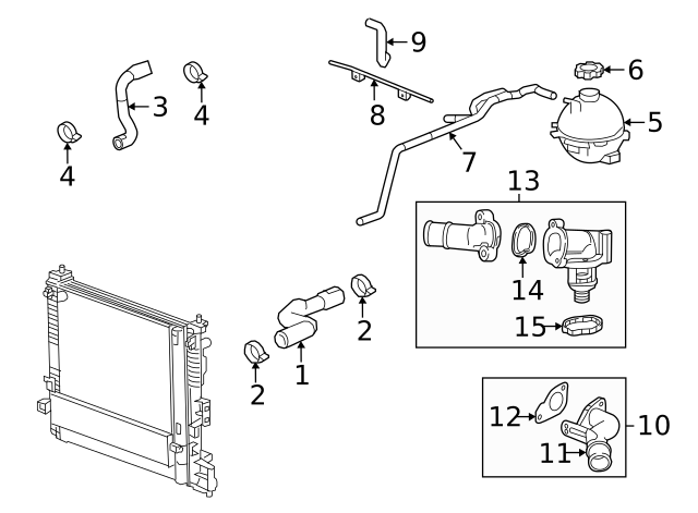 2016-2022 GM Coolant Outlet Pipe Gasket 12647308 GM | GMPartsDirect.com