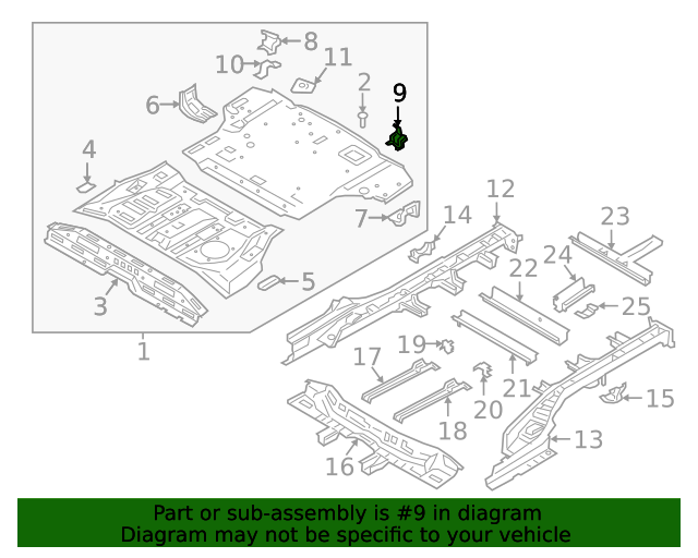 2019-2020 Hyundai Santa Fe Rear Reinforced 65652-S1000 | OEM Parts Quick