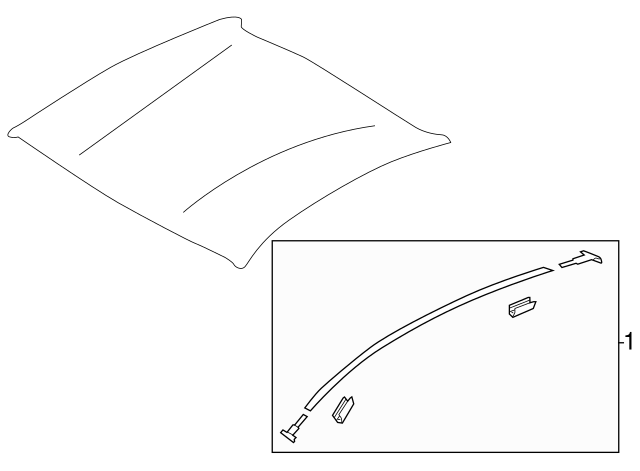 2013-2020 Subaru BRZ Roof Molding - Driver's Side (LH) 91046CA011 ...