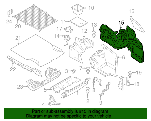 51-47-7-284-148 - Trunk Trim Panel Insulator 2014-2020 BMW ...