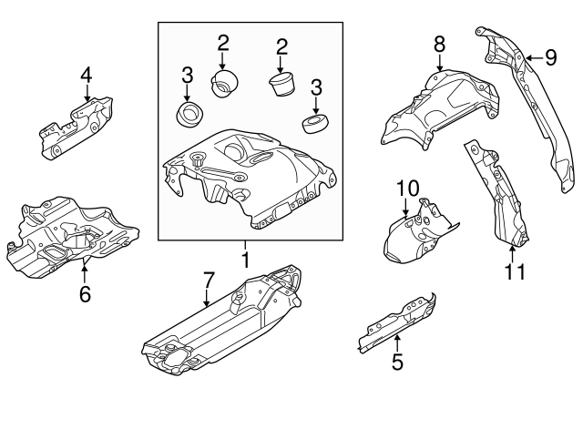 Genuine Lower Shield for 2008-2019 BMW | OEM Part# 11-65-7-577-001 ...