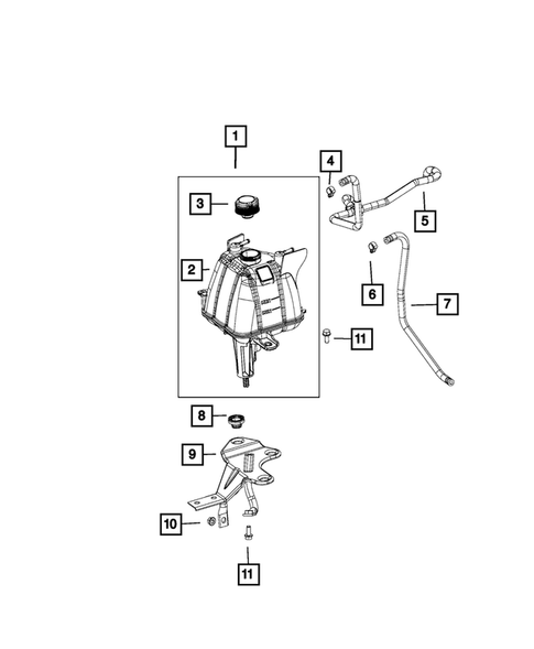 Engine Coolant Reservoir (Bottle) for 2014 Ram ProMaster 2500 ...