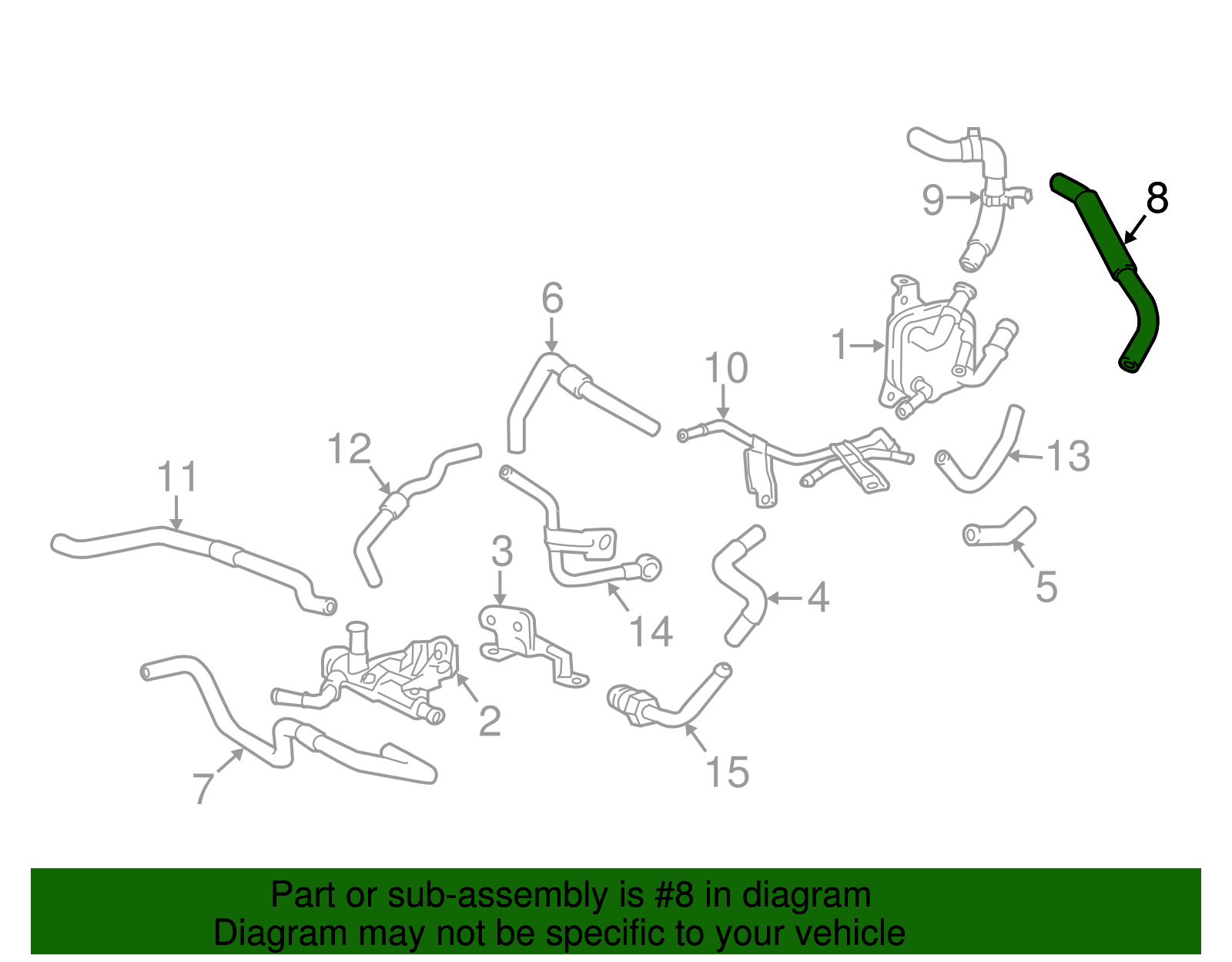 2017-2020 Toyota Sienna By-Pass Hose 16261-0P070 | Toyota San Diego Parts