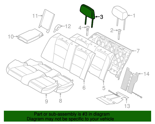 52-20-7-315-213 - Headrest Center - 2012-2019 BMW | BMWPartsHub