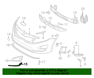 86563-4U500-DS - Bumper Trim 2014-2016 Kia Optima | Kia.Parts Store