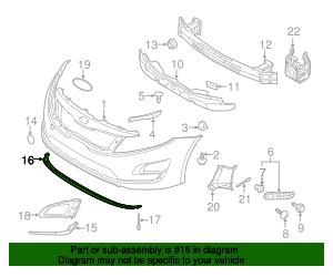 2014-2016 Kia Optima Valance Panel 86591-4U500 | OEM Parts Online