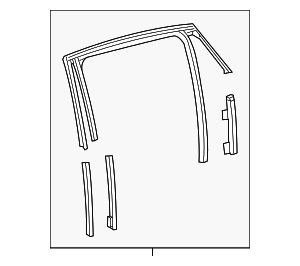 2016-2025 Chevrolet Malibu Rear Passenger Side Door Window Weatherstrip ...