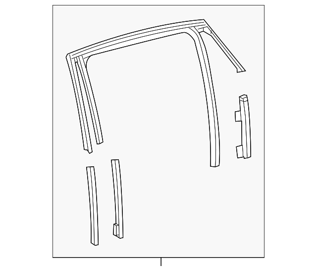 84156083 - Rear Driver Side Door Window Weatherstrip 2016-2024 ...