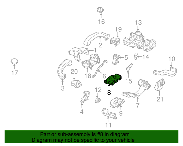 166-831-18-46 - Rear Duct 2012-2023 Mercedes-Benz | Mercedes-Benz USA Parts