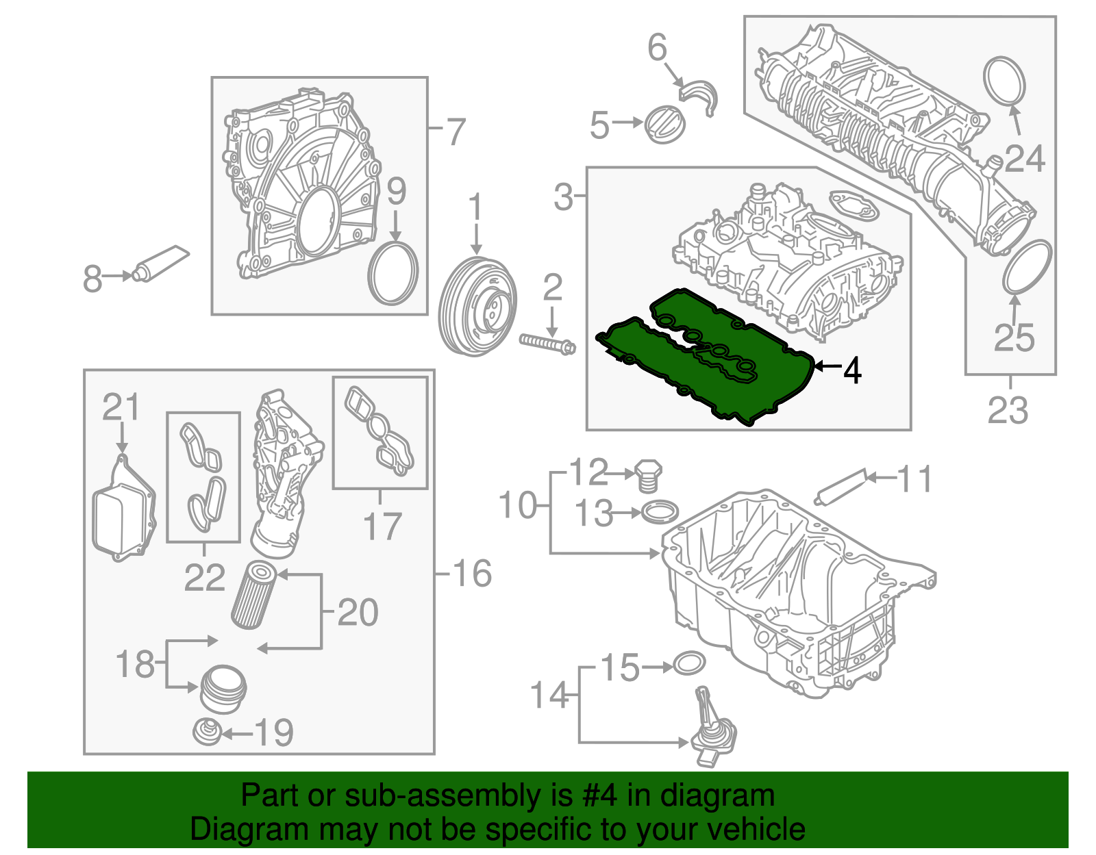 11-12-9-797-205 - Gasket set, cylinder head cover 2020-2024 Mini ...