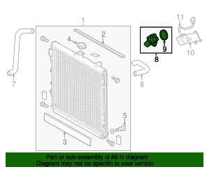 2007-2022 Toyota Water Inlet Sub-Assembly, With Thermostat 16031-0S010 ...
