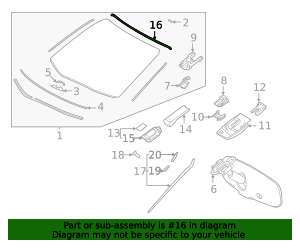 75531-08030 - Upper Molding 2021-2024 Toyota Sienna | Ourisman Toyota Parts