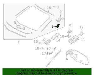 OEM 2021-2023 Toyota Sienna Windshield Molding Part # 86401-08010 ...