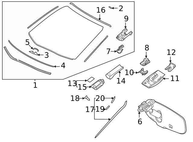 75504-08010 - Windshield Molding - 2021-2023 Toyota Sienna | OEM Parts ...