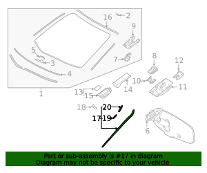 75504-08010 - Windshield Molding - 2021-2023 Toyota Sienna | OEM Parts ...