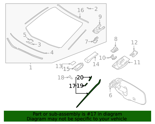 75504-08010 - Windshield Molding - 2021-2023 Toyota Sienna | OEM Parts ...