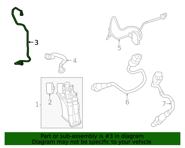 223-471-49-00 - PCV Valve Hose 2021-2024 Mercedes-Benz ...