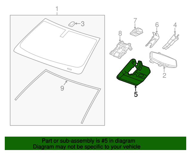 2014-2020 GM Jet Black Windshield Multi-Function Sensor Mount Bracket ...