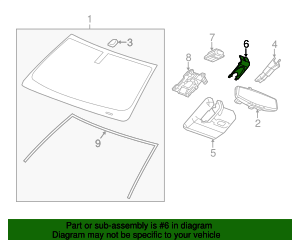 2014-2022 GM Insert-W/S M/Func Sen Mt Brkt Cvr Black 23316901 | GM ...