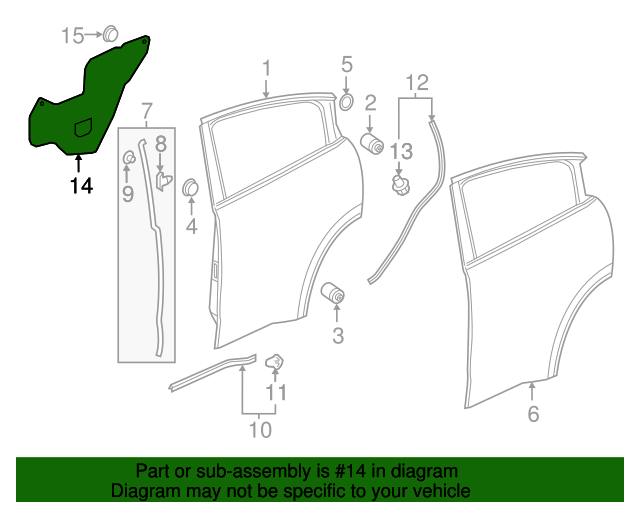 72861-T7A-000 - Water Shield 2016-2022 Honda HR-V | Honda Parts Online