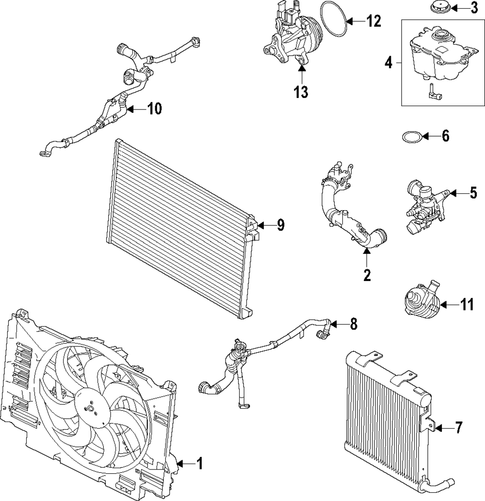 2021-2025 Jaguar F-Pace Engine Coolant Bypass Pipe 104123593 | OEM ...