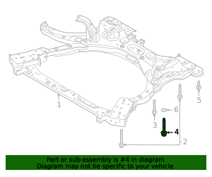 54459-5RB2B - Suspension Cross-Member Bolt 2020-2024 Nissan | Nissan ...