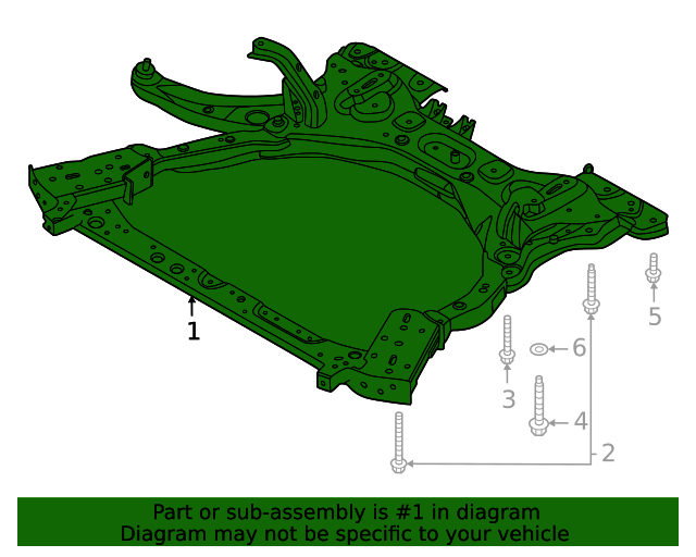 2023-2024 Nissan Suspension Cross-Member 54401-9VB2B | QuirkParts