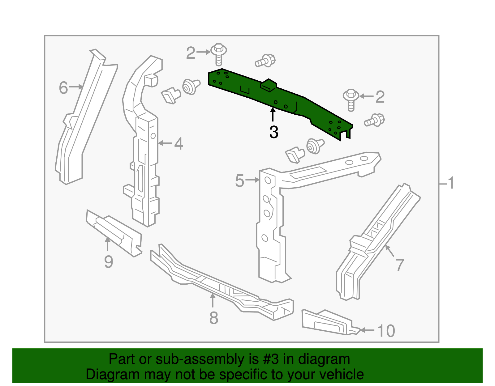04602-THR-A10ZZ - 2018-2024 Honda Odyssey - Frame Set Front Bulkhead ...