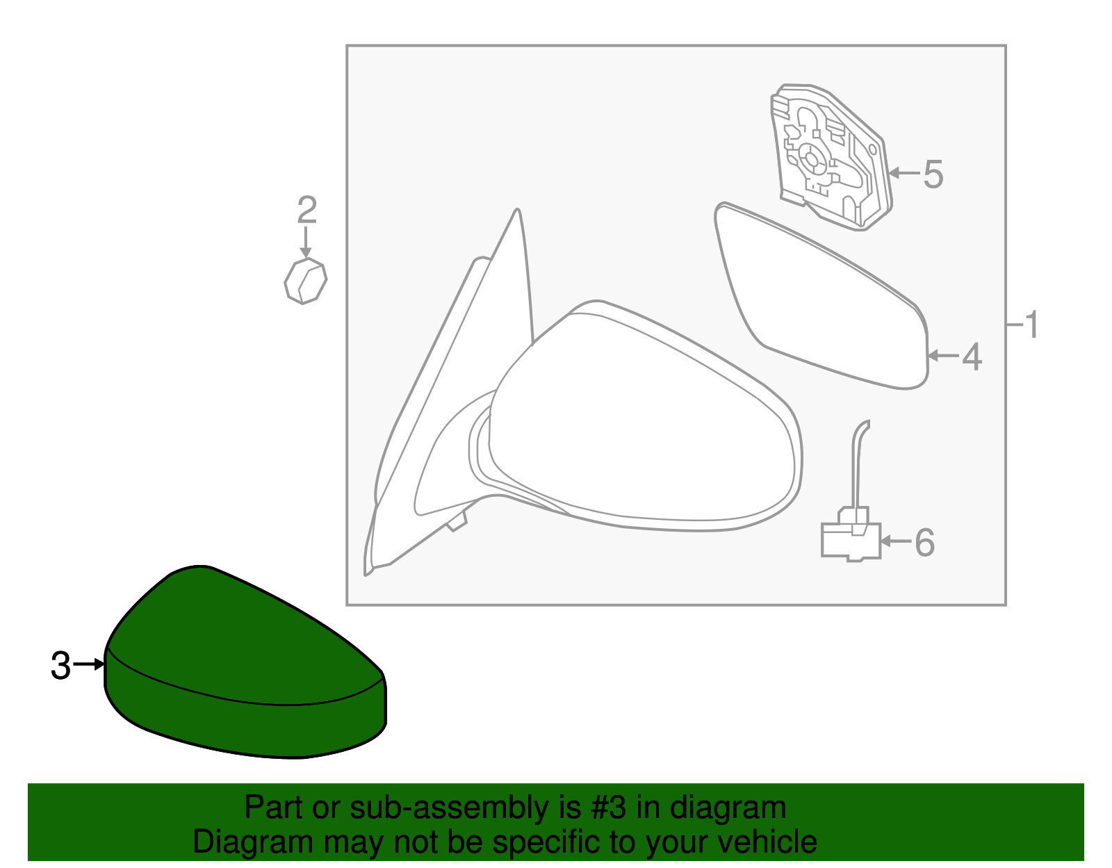 2013-2016 Nissan Pathfinder Mirror Cover 96373-3JA0E | OEM Parts Online