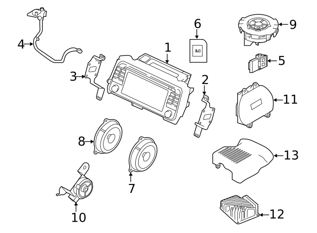 28021-5R00A - Radio - 2021 Nissan Kicks | Nissan OEM Parts Direct