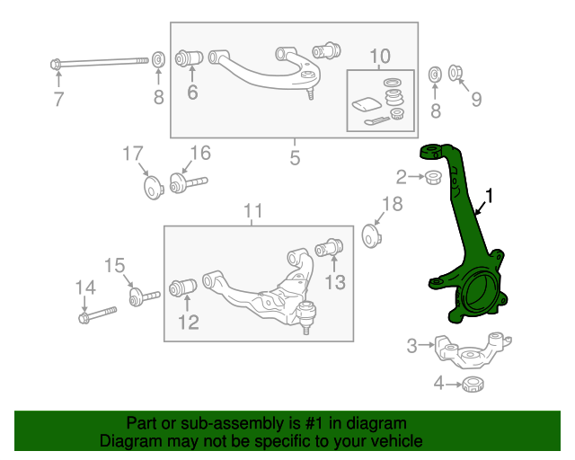 43212-04050 - Knuckle - 2005-2020 Toyota Tacoma | Toyota Parts Delivered