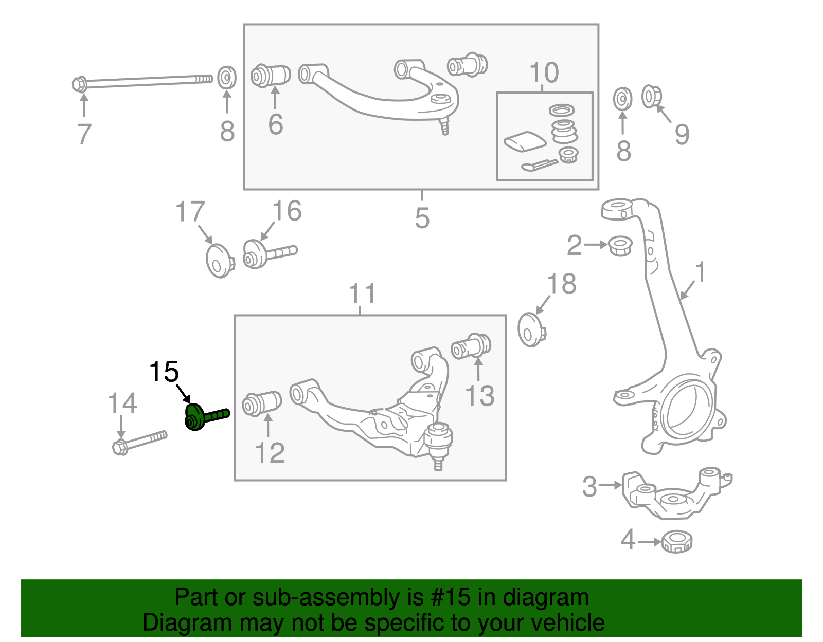 2010-2024 Toyota Cam Sub-Assembly, Front Suspension Toe Adjust 48409 ...
