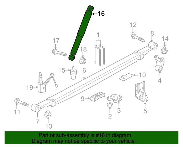 2014-2018 GM Premium Monotube Rear Shock Absorber 22986271 GM ...
