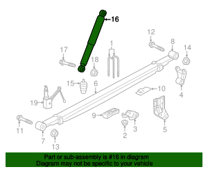 2014-2018 GM Rear Shock Absorber 23106631 | QuirkParts