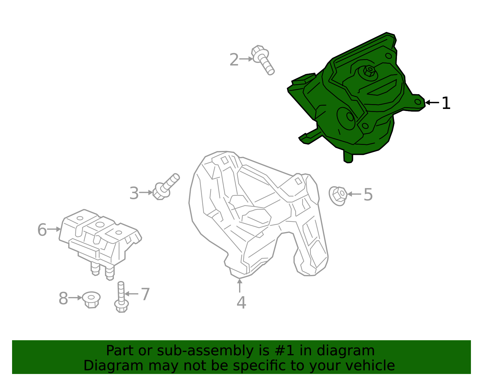 23349746 - Driver Side Engine Mount 2018-2025 GM | Gateway Buick GMC Parts