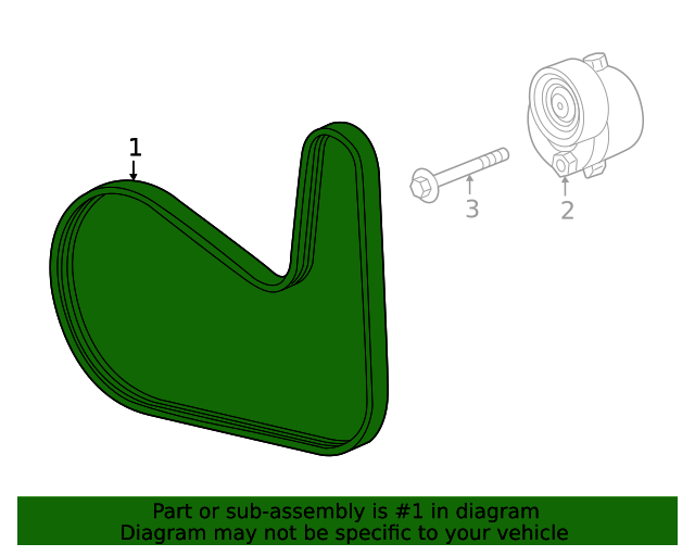 2019-2021 GM Serpentine Belt 55488926 | TascaParts.com