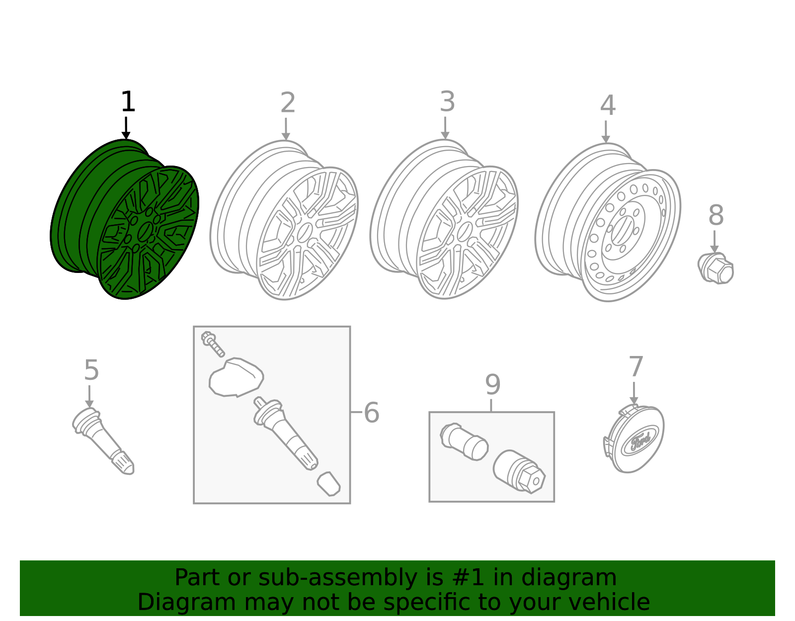 2019-2023 Ford Ranger | Wheel, Alloy | KB3Z-1007-C | Walls' Ford Parts
