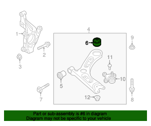 Genuine Lower Control Arm Rear Bushing for 2015-2019 Hyundai Sonata ...
