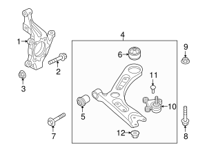 Genuine Lower Control Arm for 2015-2016 Hyundai Sonata | Part# 54500 ...