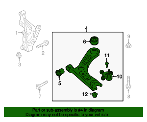 54500-E6100 - Lower Control Arm 2016-2019 Hyundai Sonata | Group 1 Auto ...