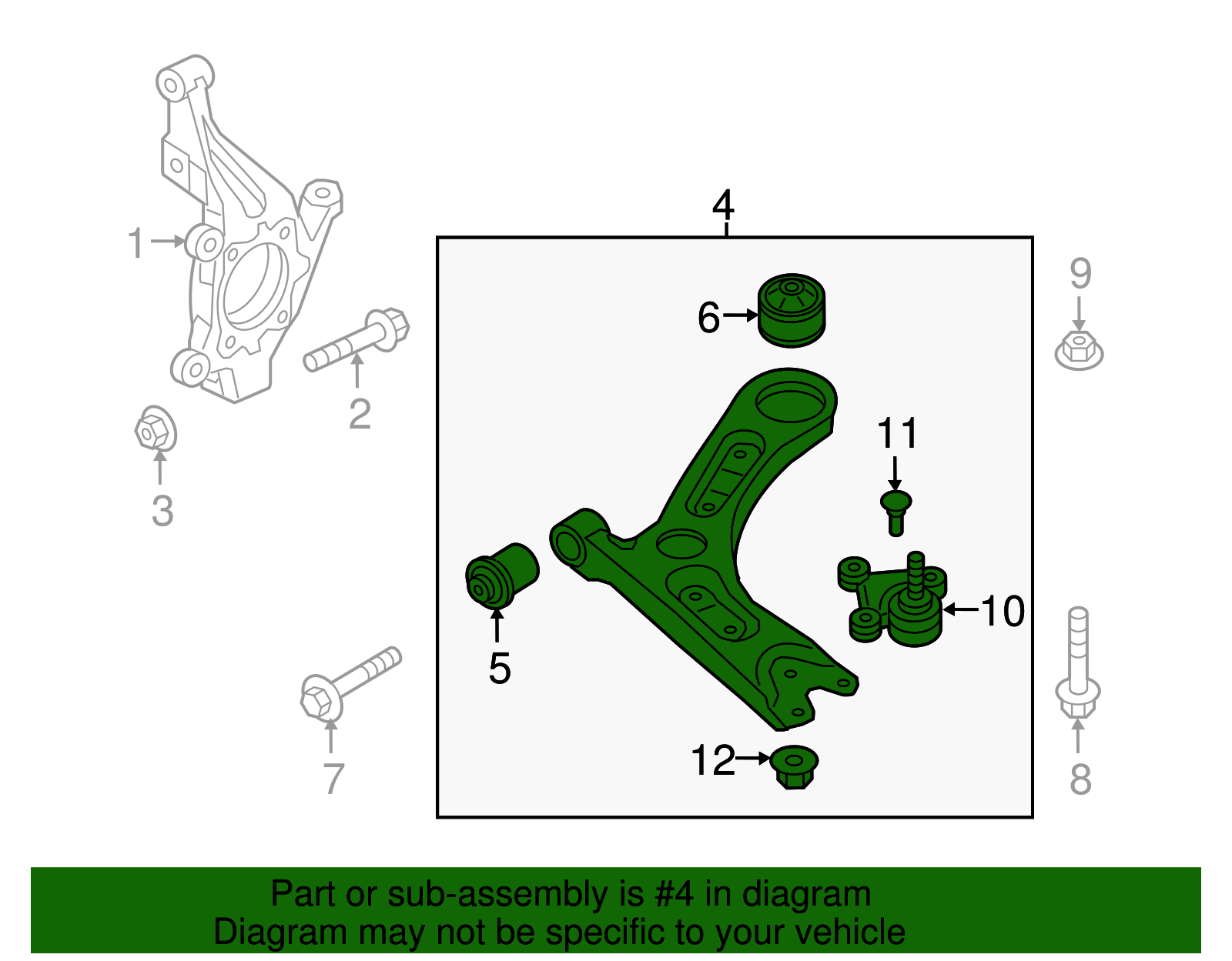 2015-2016 Hyundai Sonata Lower Control Arm 54501-C1000 | Hyundai ...