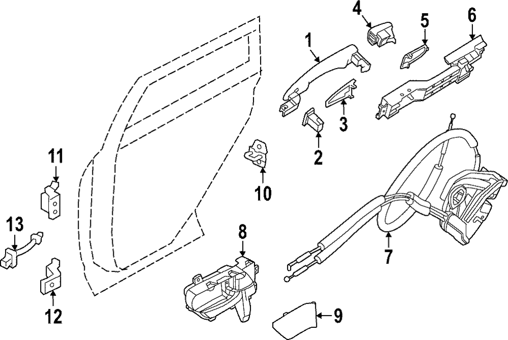 2022-2024 Nissan Pathfinder Door Check 82431-6TA1A | Temecula Nissan Parts
