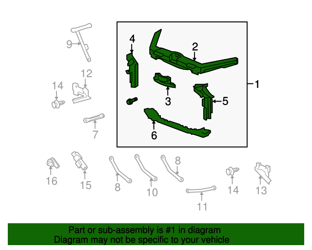 60400-TK4-A10ZZ - Radiator Support 2012-2014 Acura TL | Group 1 Auto Parts
