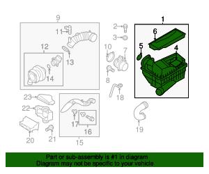 VOLKSWAGEN - OEM Beetle Air Cleaner Intake - 1K0129607BB | Bam ...