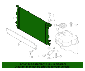 2015-2024 Porsche Macan Radiator 95B-121-251-A | Sunset Porsche Parts